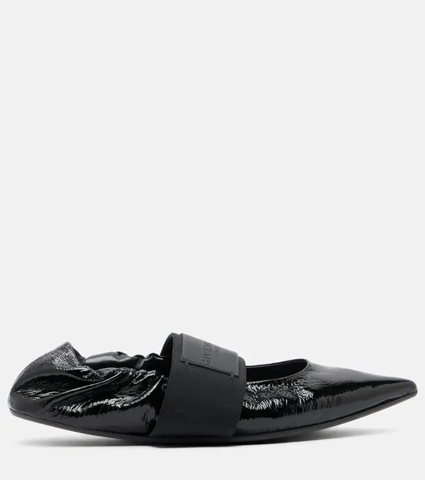 Givenchy Crush Leather Ballet Flats - Black