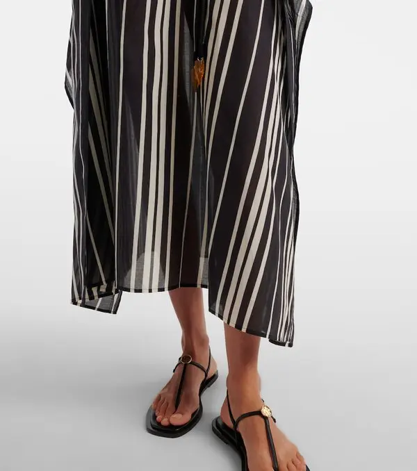 Tory Burch Striped Cotton And Silk Kaftan