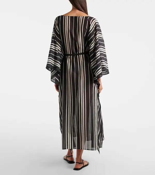Tory Burch Striped Cotton And Silk Kaftan