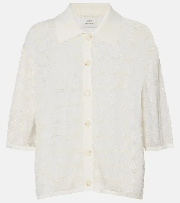Loulou De Saison Siani Knitted Cardigan - White
