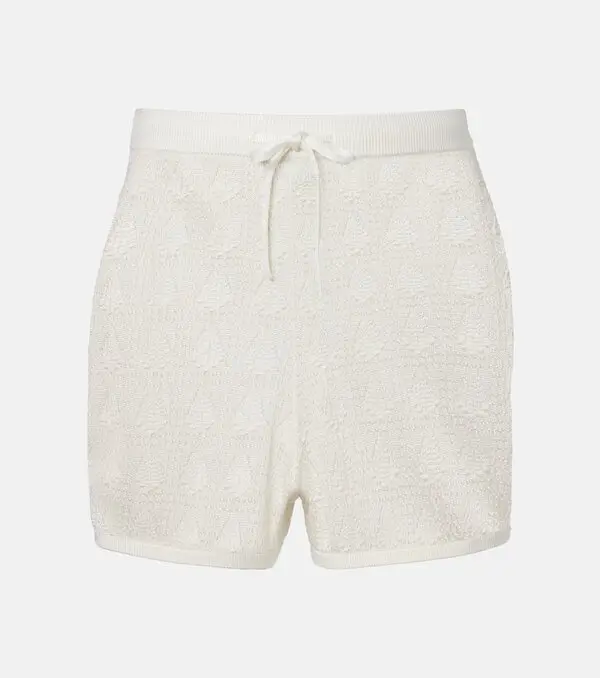 Loulou De Saison Cortes Knitted Shorts - White
