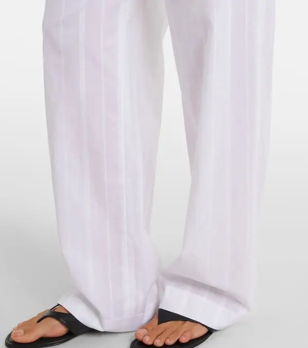 Loulou De Saison Macao Cotton Poplin Straight Pants