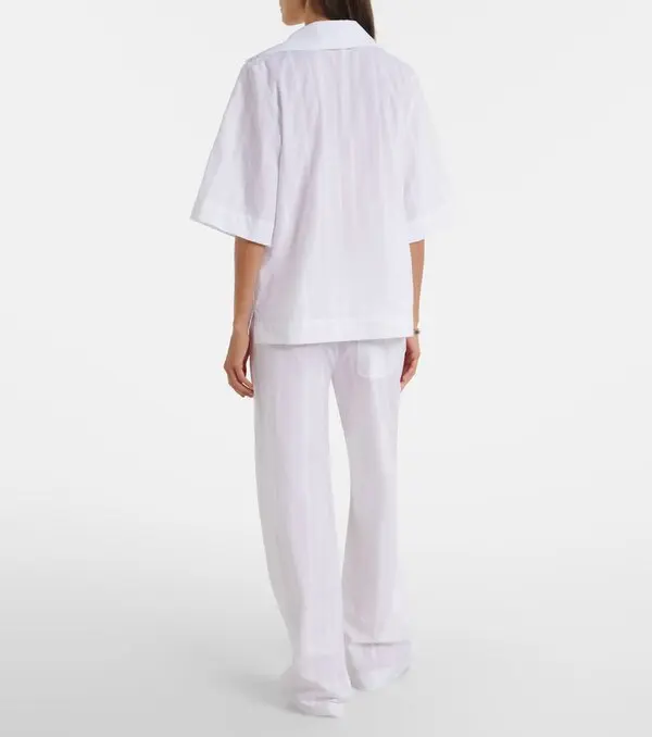 Loulou De Saison Macao Cotton Poplin Straight Pants