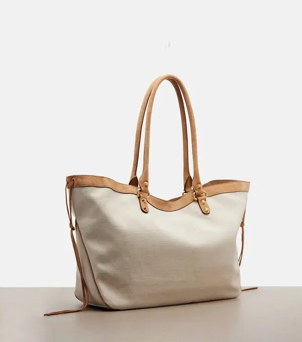 Balenciaga Le City Beach Medium Canvas Tote Bag - Beige