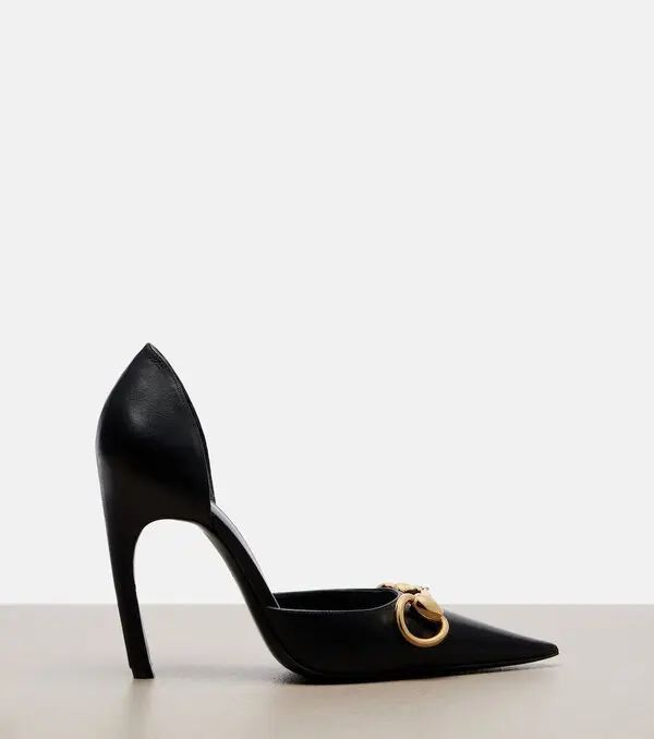 Gucci Boulevard Horsebit Leather Pumps