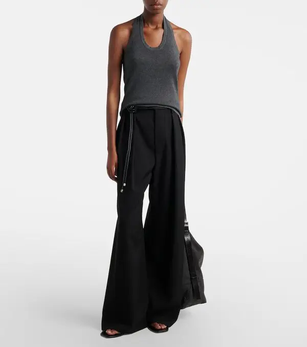 Extreme Cashmere Halterneck Cotton And Cashmere Top