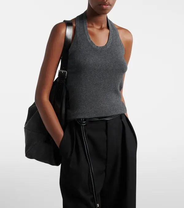 Extreme Cashmere N°409 Jerry Halterneck Cotton And Cashmere Top