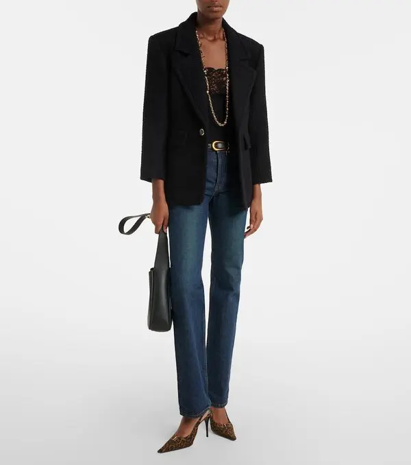 Saint Laurent Wool-blend Tweed Blazer