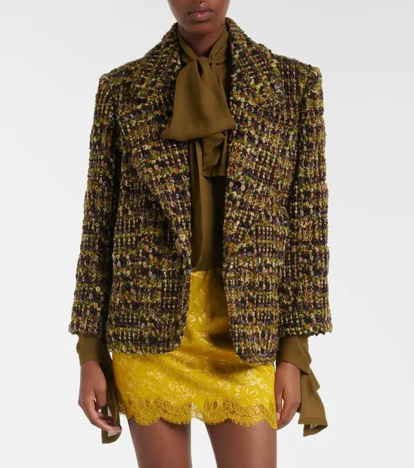 Saint Laurent Wool-blend Tweed Jacket