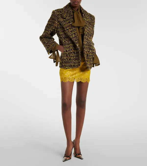 Saint Laurent Wool-blend Tweed Jacket