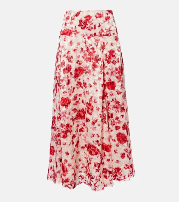 Isabel Marant Étoile Hilza Floral Jacquard Maxi Skirt - Pink