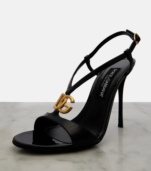 Dolce & Gabbana Patent Leather Slingback Sandals