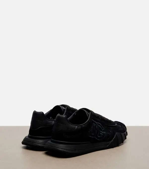 Dolce & Gabbana Leather-trimmed Lace-up Sneakers
