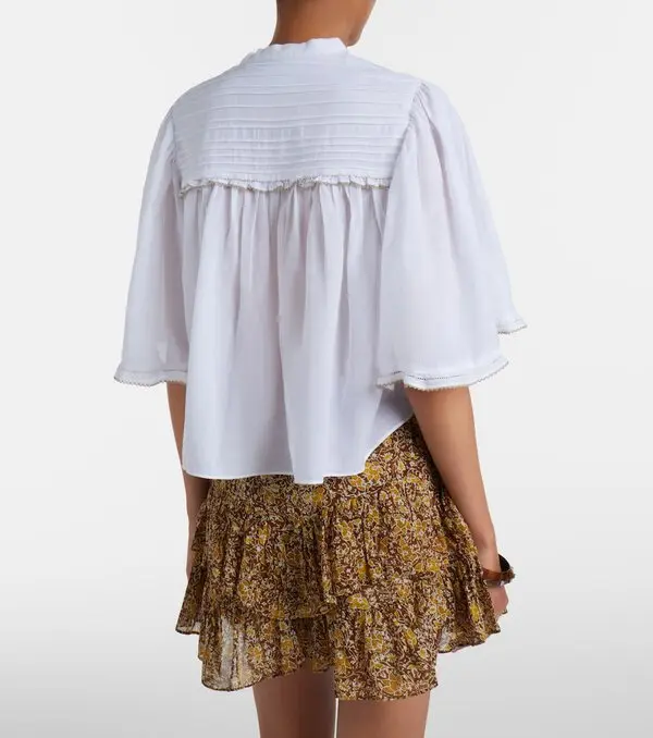 MARANT ETOILE Douna Cotton-blend Blouse - White