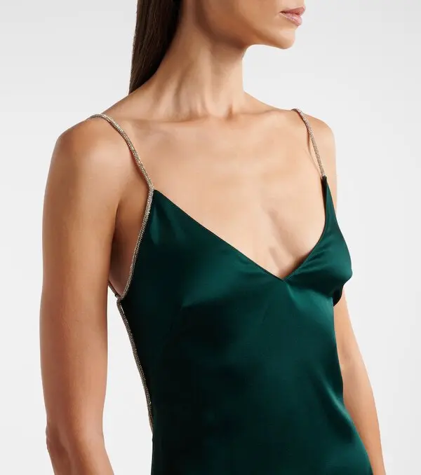 TOM FORD Crystal-embellished Satin Slip Gown