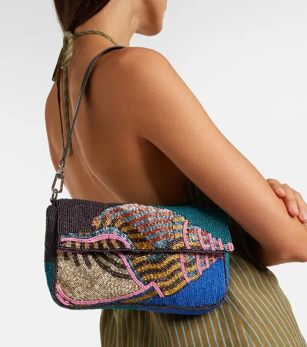 Staud Timmy Beaded Shoulder Bag