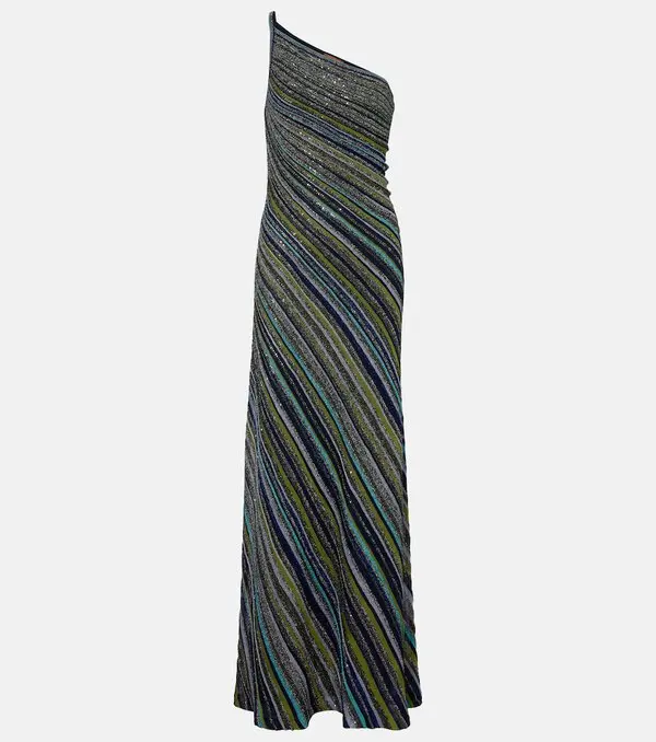 Missoni One-shoulder Sequined Maxi Dress