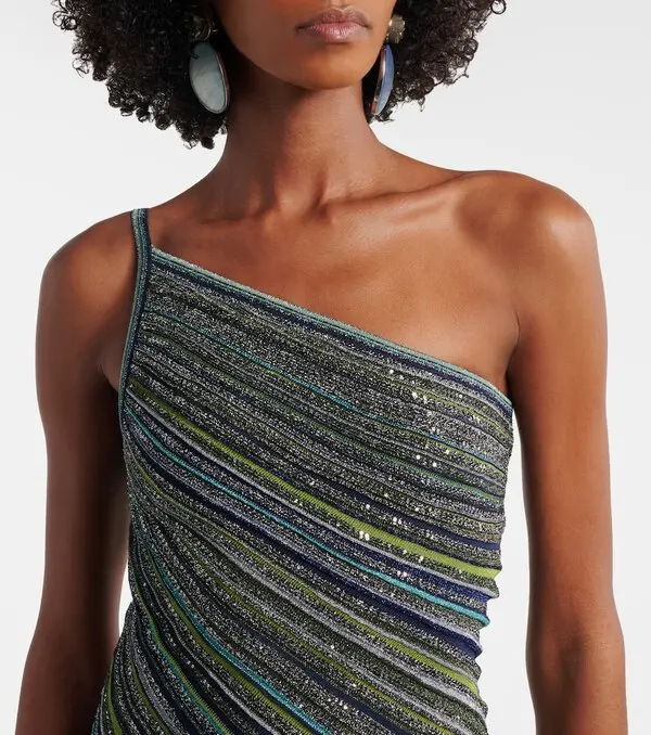 Missoni One-shoulder Sequined Maxi Dress