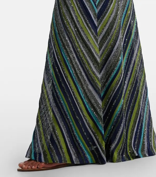 Missoni One-shoulder Sequined Maxi Dress