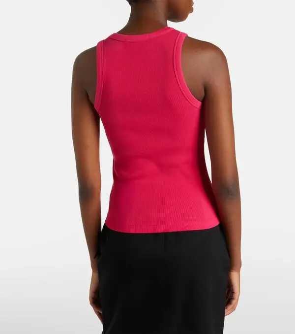 Givenchy Logo Ribbed Cotton Tank Top - Pink