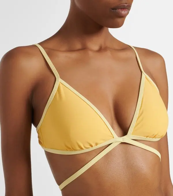 Simkhai Harlen Bikini Top In Buttercream Multi - Yellow
