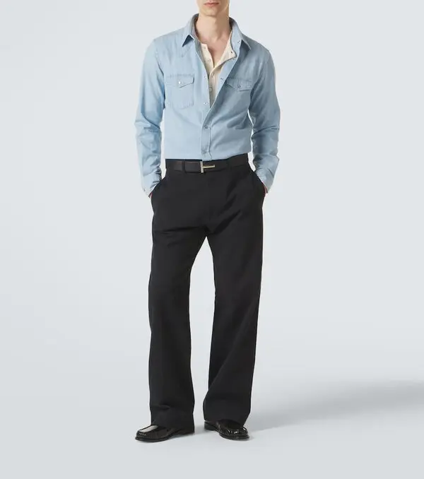TOM FORD Denim Overshirt - Blue