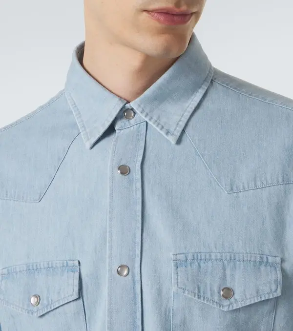 TOM FORD Denim Overshirt - Blue