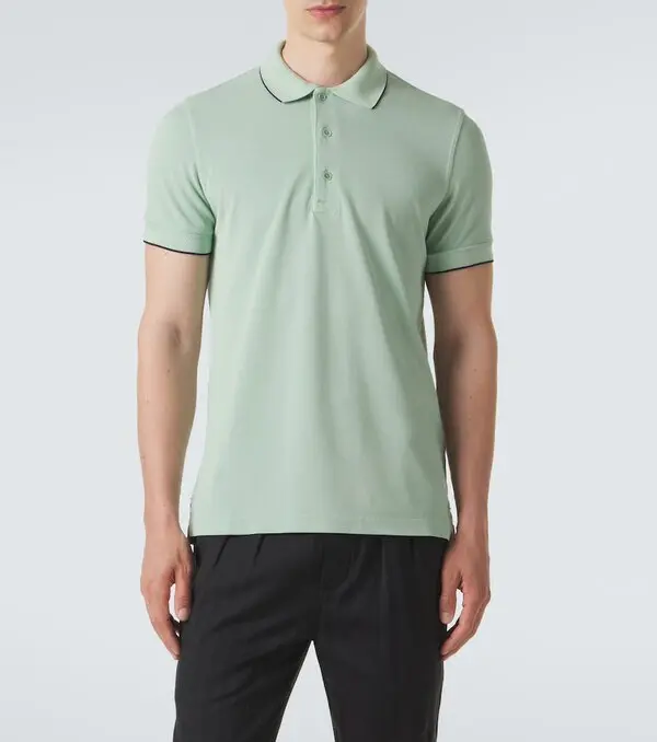 TOM FORD Pique Polo Shirt - Green