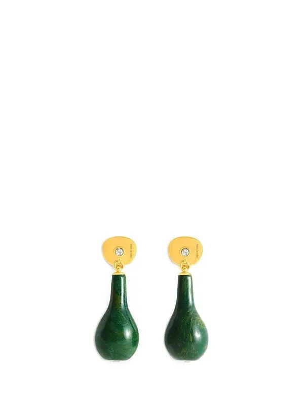TOTEME African Jade Drops Earrings - Green