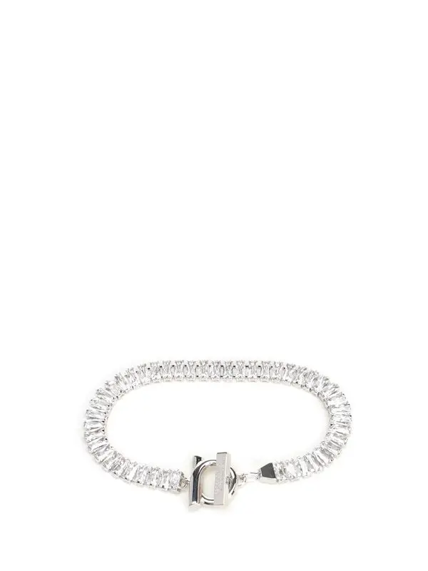 FERRAGAMO Crystal And Brass Bracelet - Silver