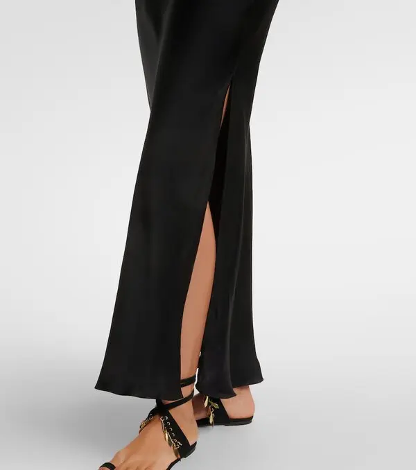 Isabel Marant Étoile Nevana Satin Maxi Dress - Black