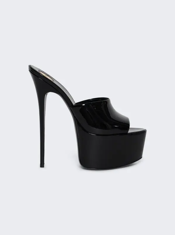 Saint Laurent Platform Mule - Black