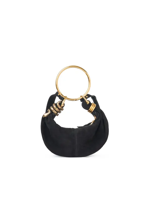 Chloé Small Suede Bracelet Hobo Bag - Black