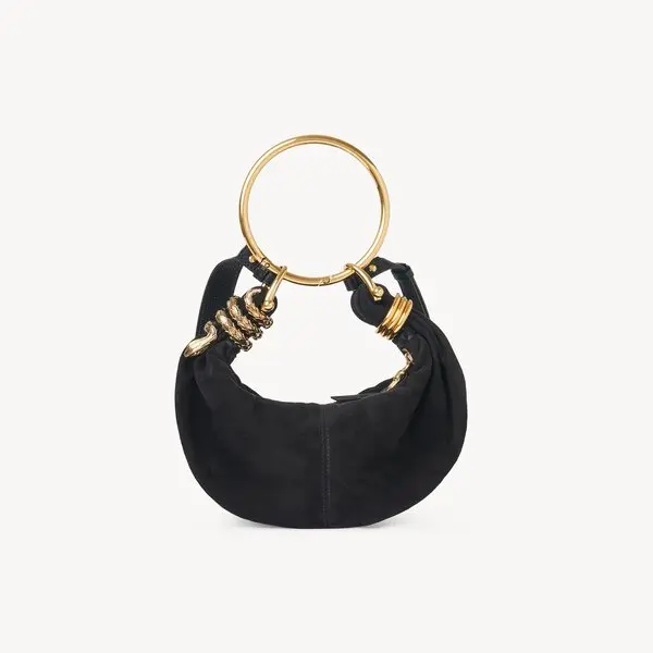 Chloé Small Suede Bracelet Hobo Bag - Black