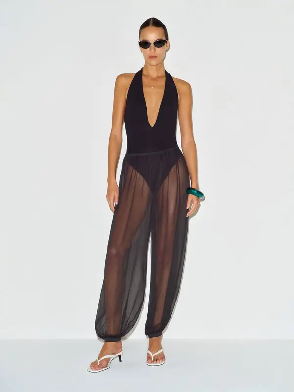 REFORMATION Aven Pant Sheer - Black