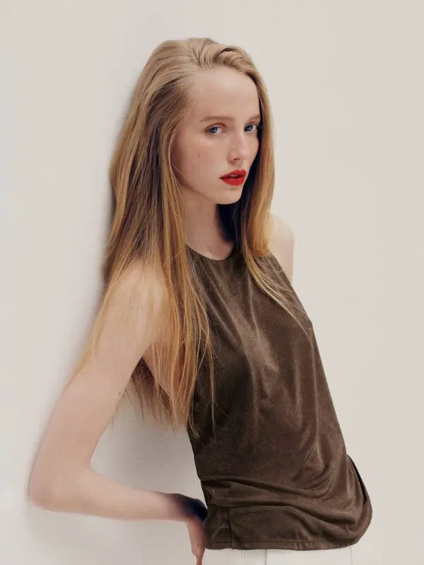 REFORMATION Hugo Knit Top - Brown