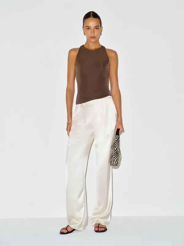 REFORMATION Hugo Knit Top - Brown