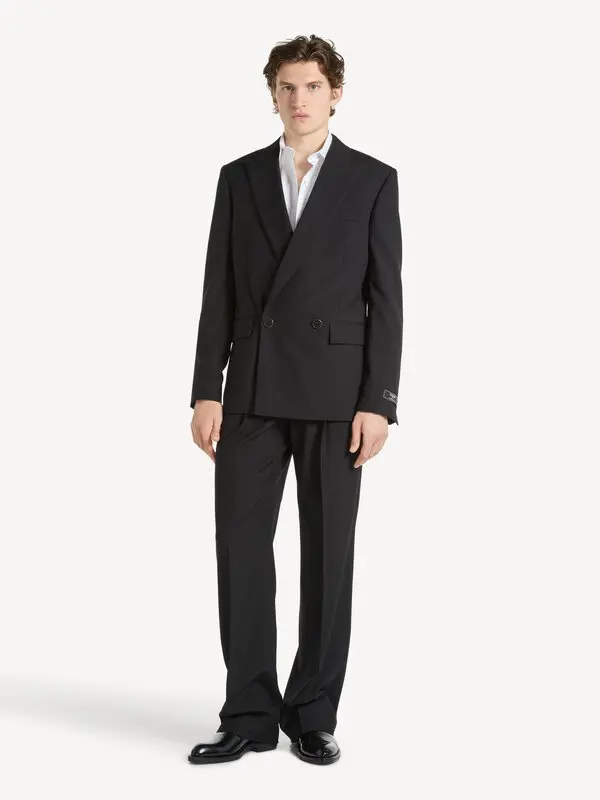 Balmain Wool 2-button Peak Lapel Jacket