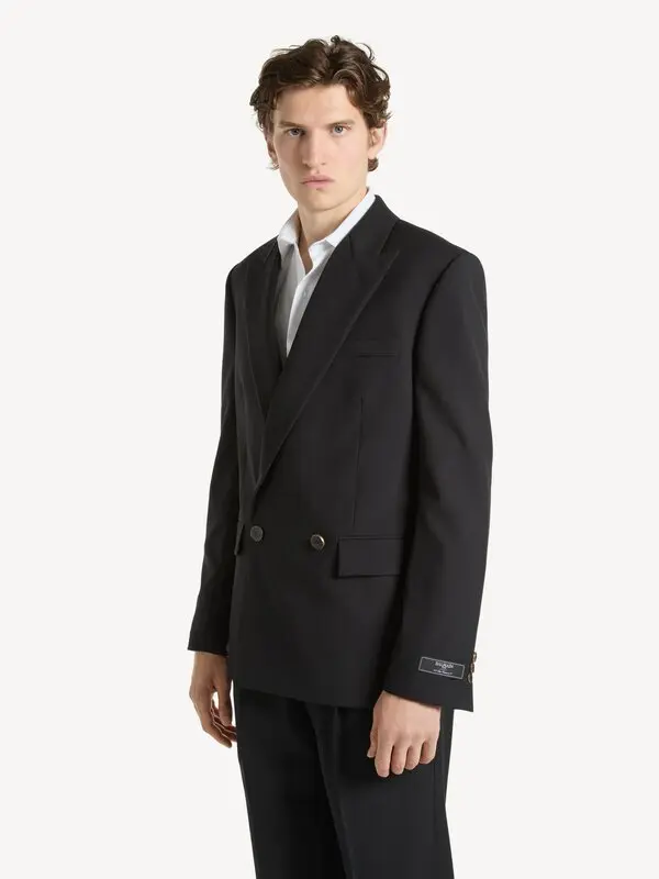 Balmain Wool 2-button Peak Lapel Jacket