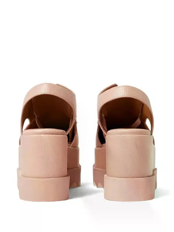Stella McCartney Elyse Cut-out Wedge Derby Shoes - Pink
