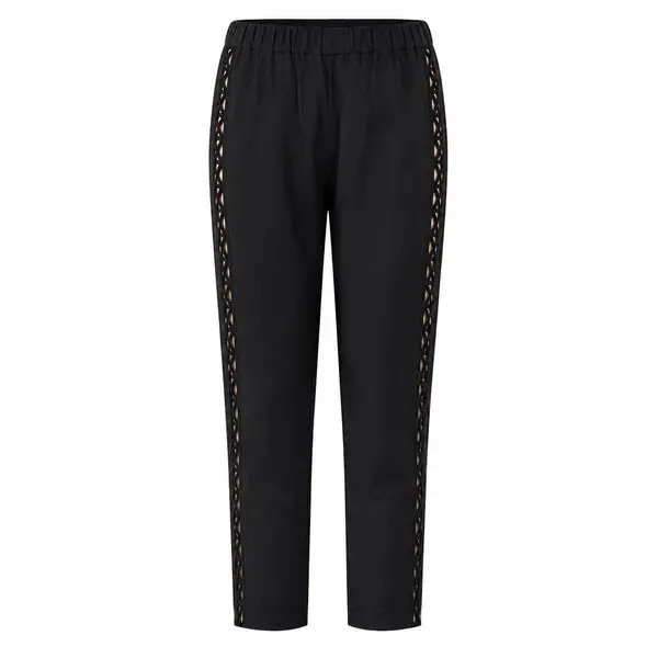 MARIELĒ Eleonora Linen Trousers - Black