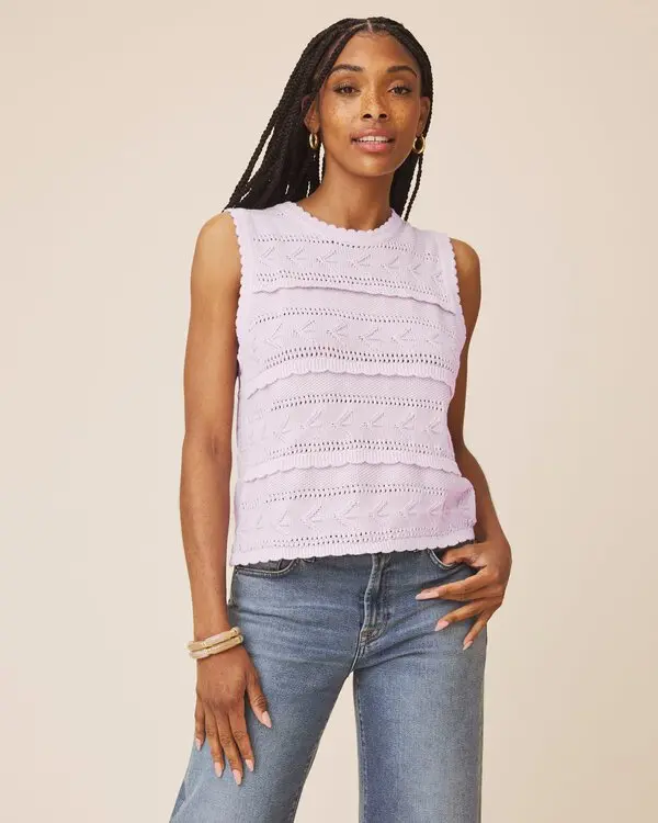 Splendid Giovanna Sweater Tank - Orchid