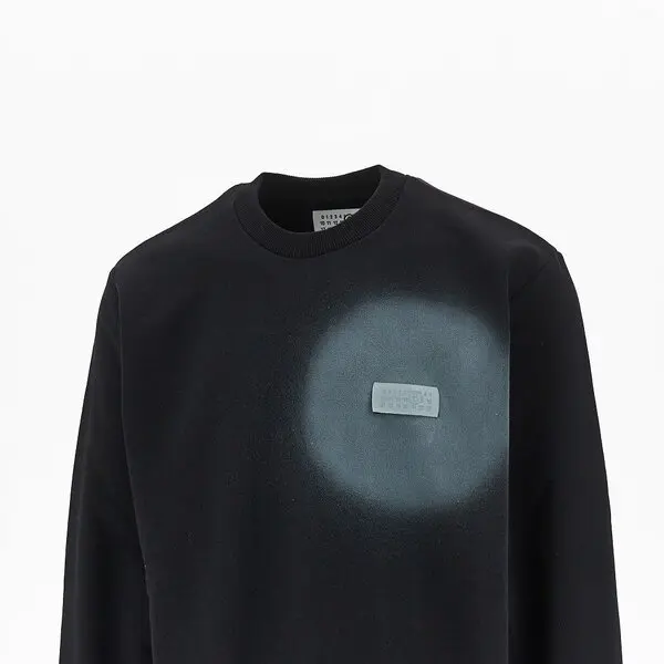MAISON MARGIELA Cotton French Terry Sweatshirt With Spray Print Logo