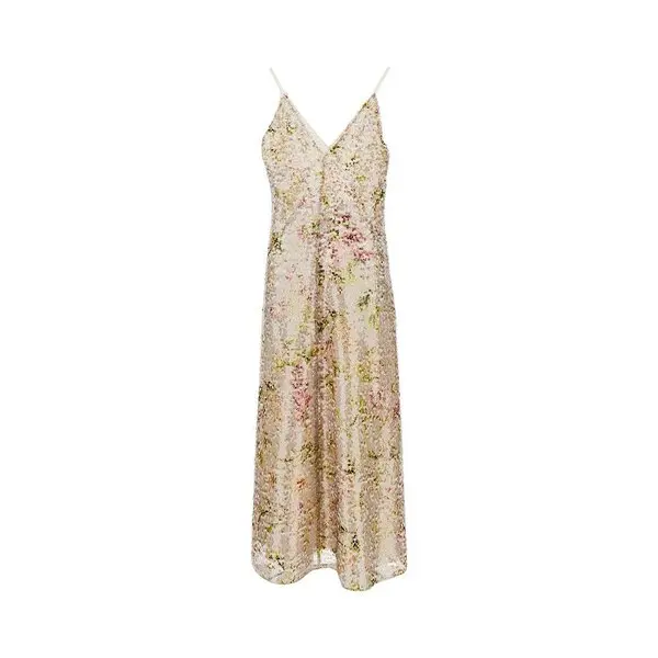 Alberta Ferretti Floral Sequined Maxi Dress - Multicolor