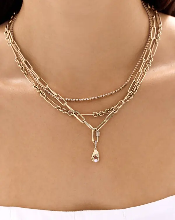 Ring Concierge 14k Solid Gold Pearl And Diamond Charm
