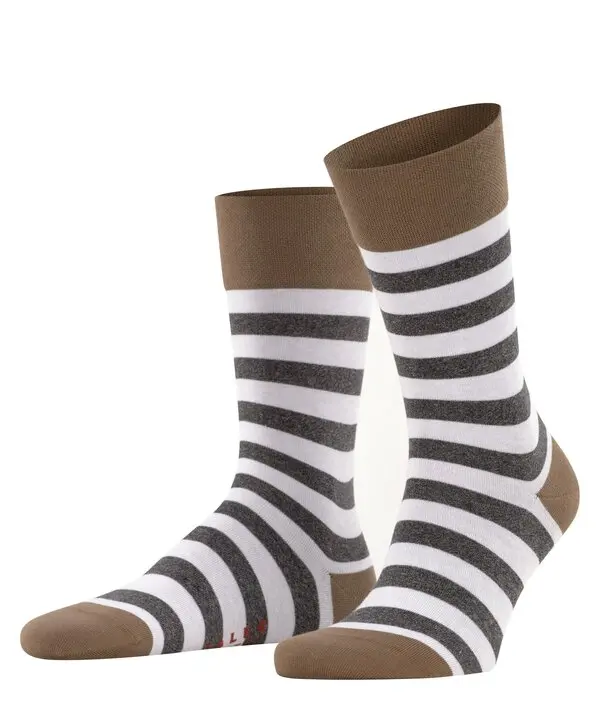 Falke Sensitive Mapped Line Socks - Brown