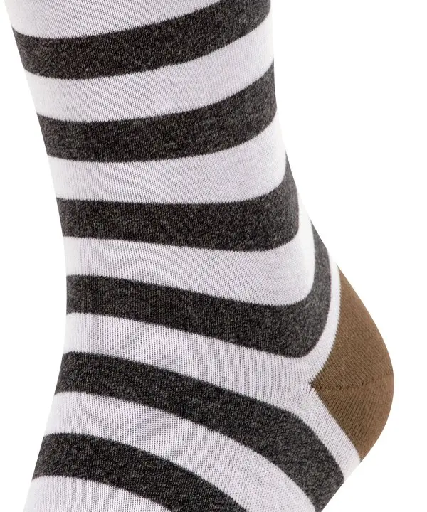 Falke Crew Socks With Two-tone Ring Design - Brown