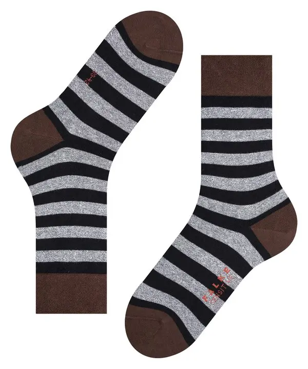 Falke Sensitive Mapped Line Crew Socks - Grey