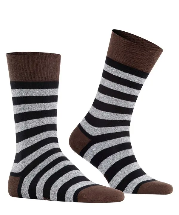 Falke Sensitive Mapped Line Crew Socks - Grey