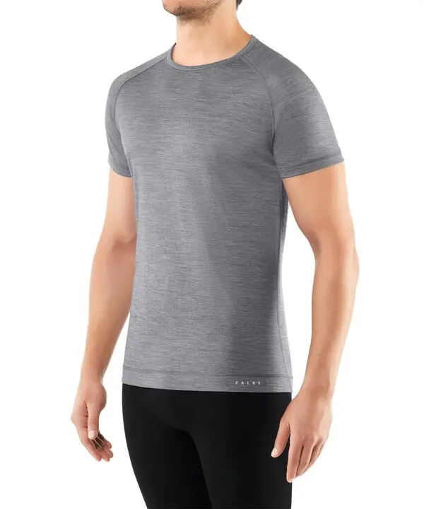 Falke Short Sleeve Shirt Silk-wool - Grey